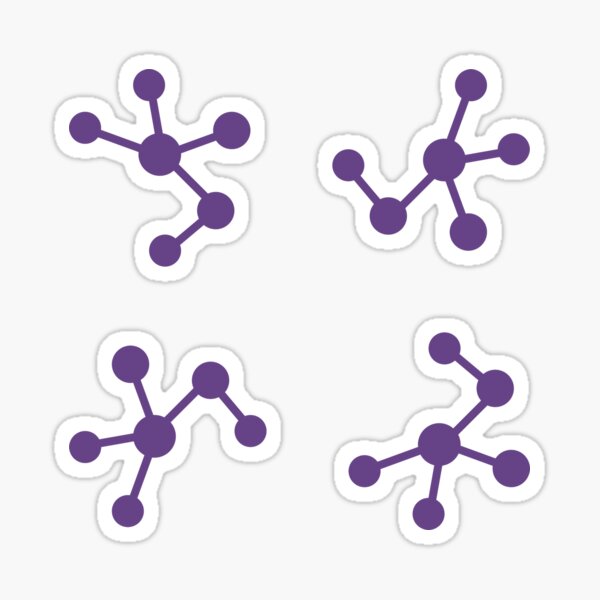 "Molecules Pattern" Sticker by Emllea | Redbubble