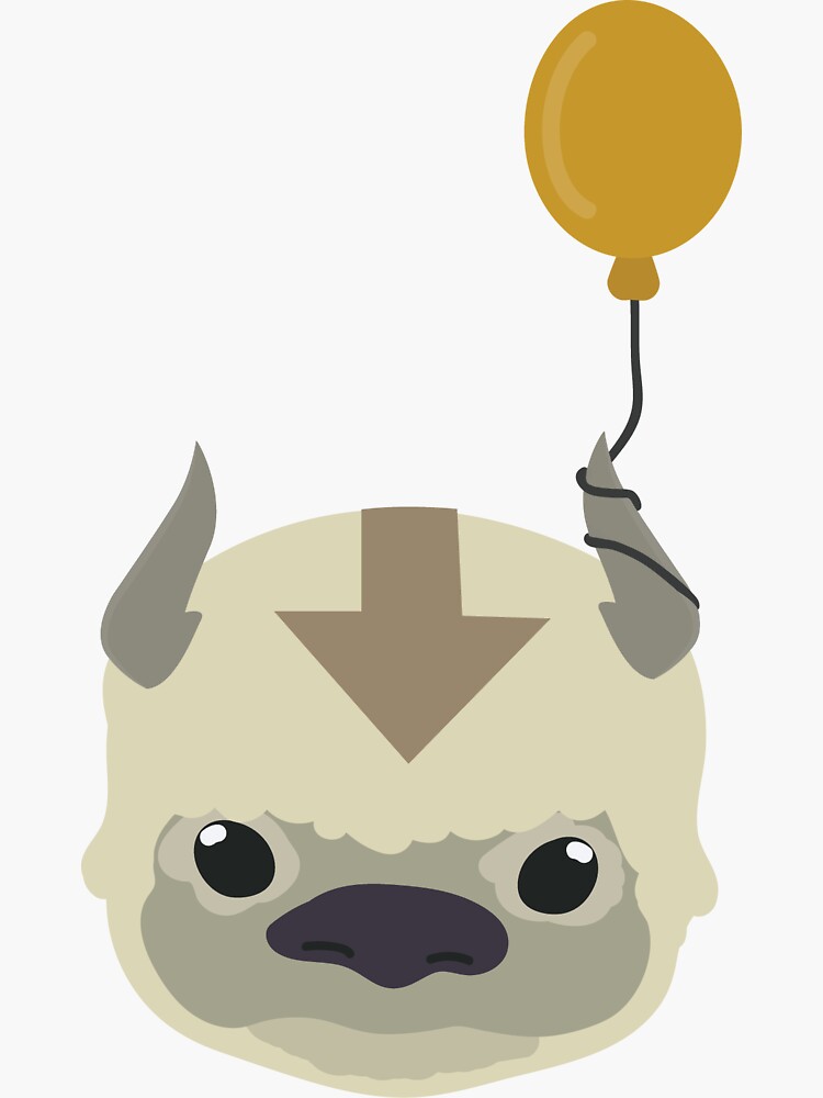 "Appa From Avatar with Balloon" Sticker for Sale by livitta | Redbubble