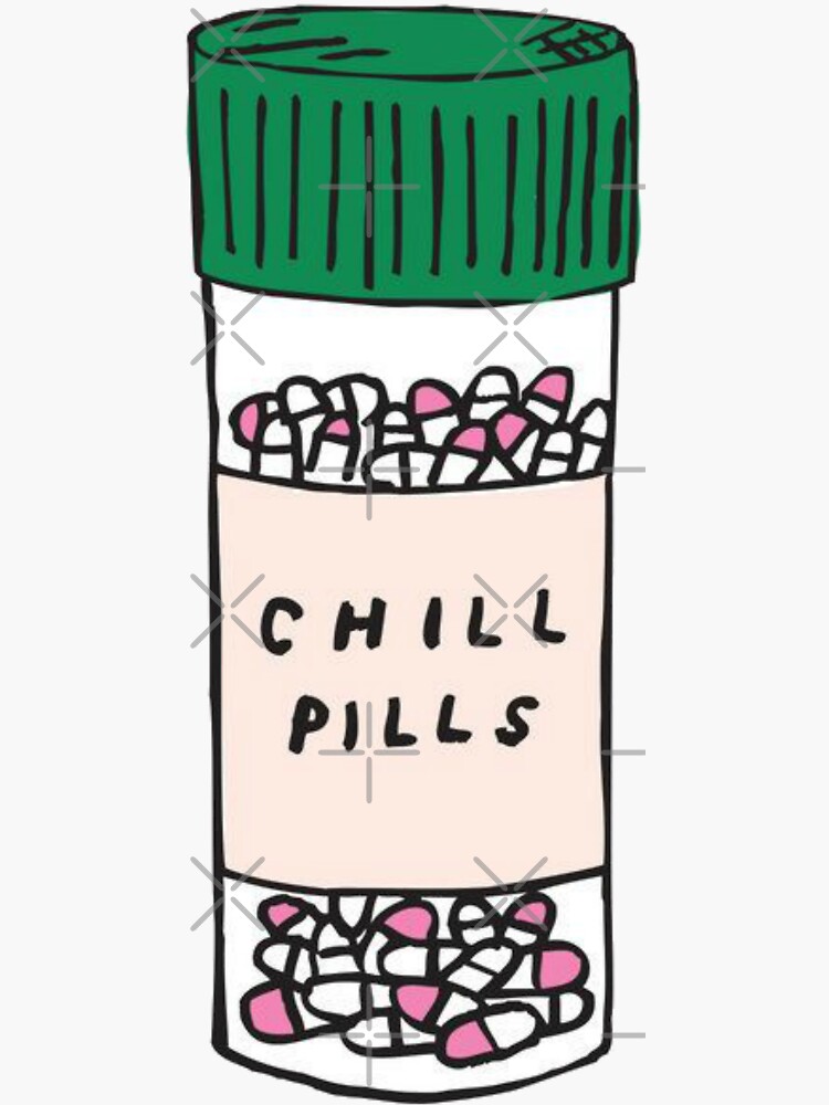 "Chill Pills" Sticker for Sale by liasansiper | Redbubble