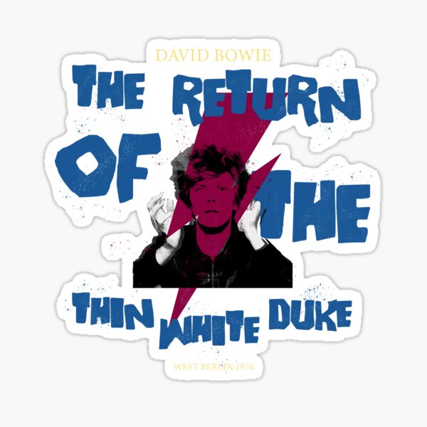 "Thin White Duke" Sticker by Trailmixxx | Redbubble