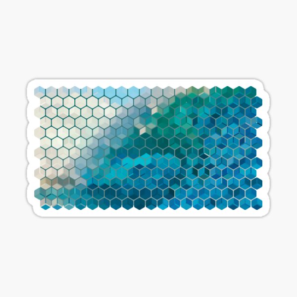 "Hex Wave Huge" Sticker by SteveGrime | Redbubble