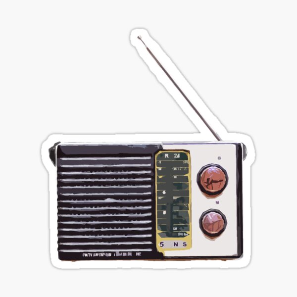 " old vintage radio" Sticker for Sale by ricobarinas | Redbubble