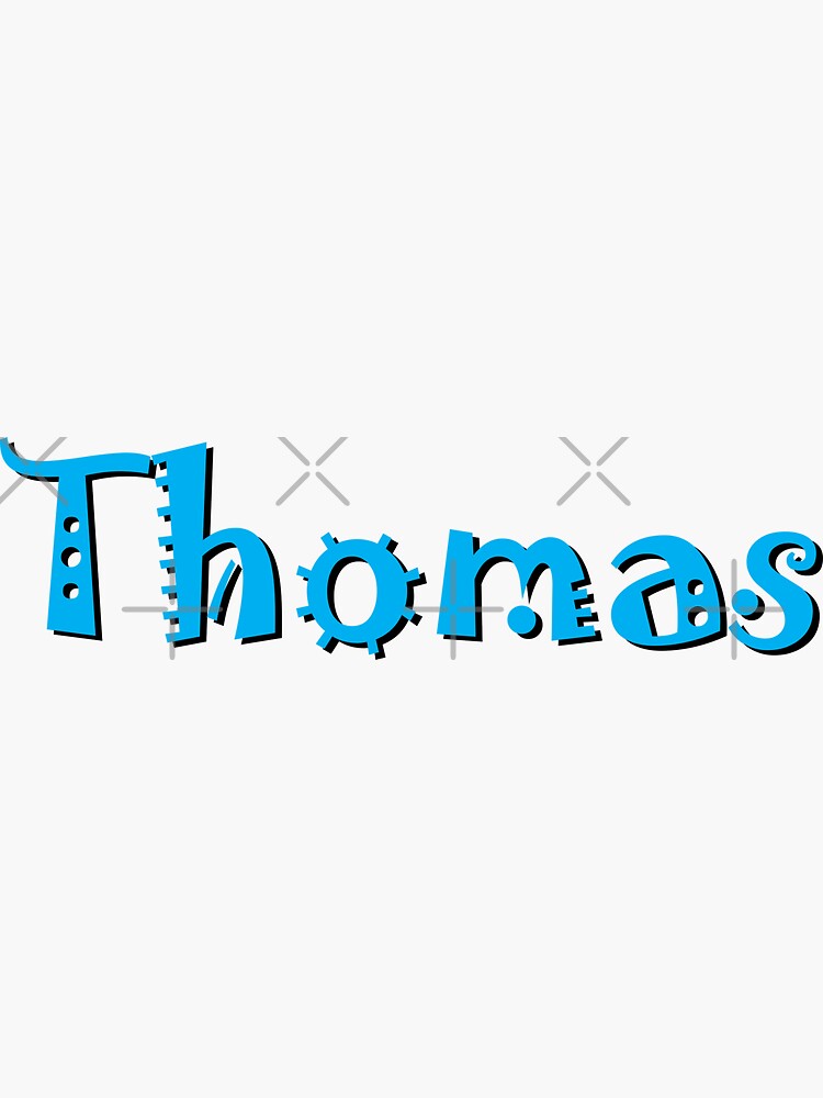 "THOMAS - Personalised Name Tag" Sticker for Sale by KidsShack | Redbubble
