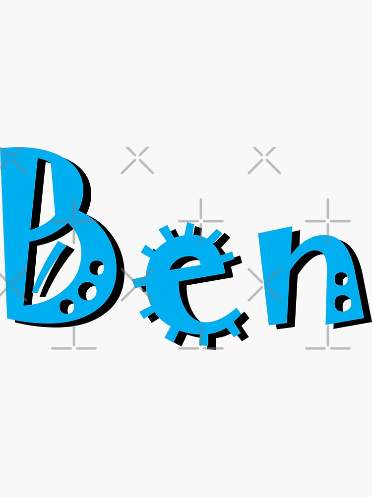 "BEN - Personalised Name Tag" Sticker for Sale by KidsShack | Redbubble