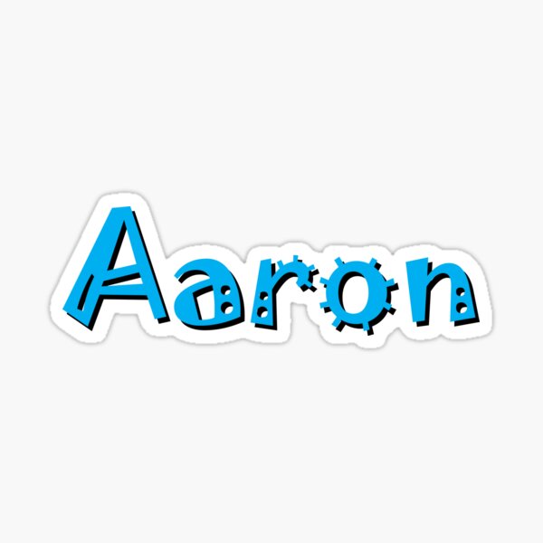 "AARON - Personalised Name Tag" Sticker for Sale by KidsShack | Redbubble