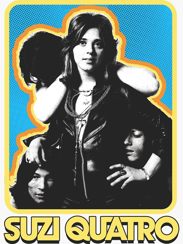 "Suzi Quatro Rock n blue" Sticker for Sale by eringtonsamed | Redbubble