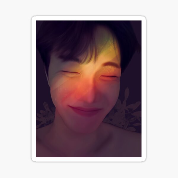 "Rainbow JHOPE BTS Hot but Cute Fanart" Sticker for Sale by Drakon ...