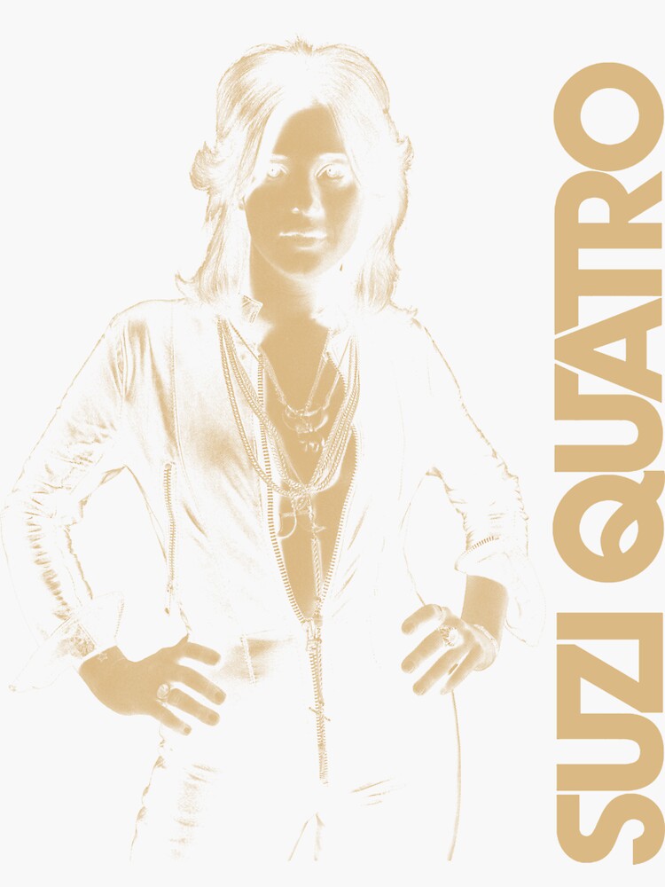 "Suzi Quatro Rock and singing retro 2" Sticker for Sale by ...