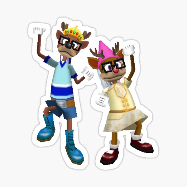 "Toontown Deer" Sticker by SmoresChital | Redbubble