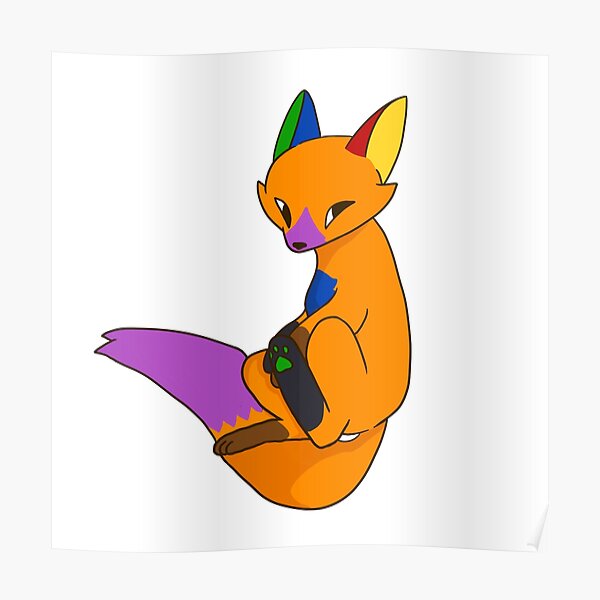 "Pride Fox - Pride Flag" Poster by canadiannerd | Redbubble