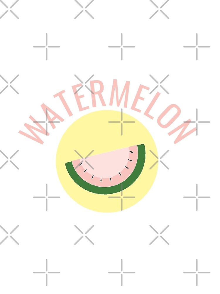 "Cute Watermelon Fruit Curved Logo" Art Print for Sale by Rosey1510 ...