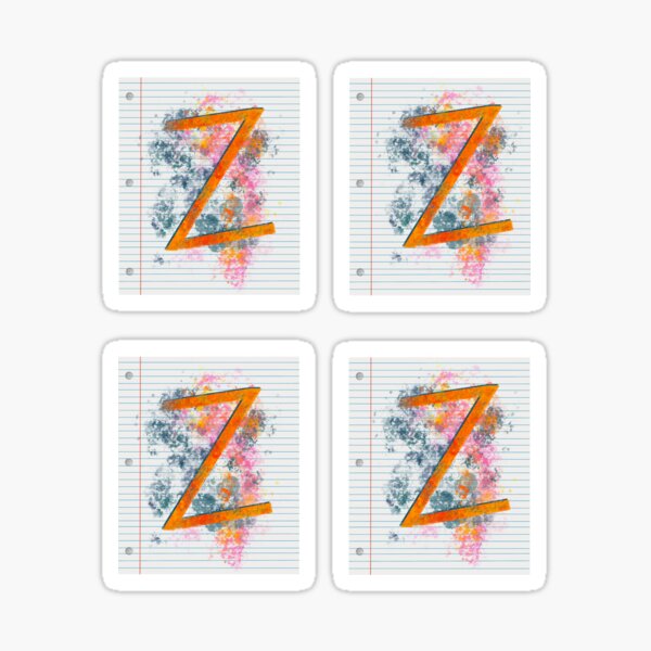 "Notebook Page Artful Z" Sticker for Sale by TheArtOfTreble | Redbubble