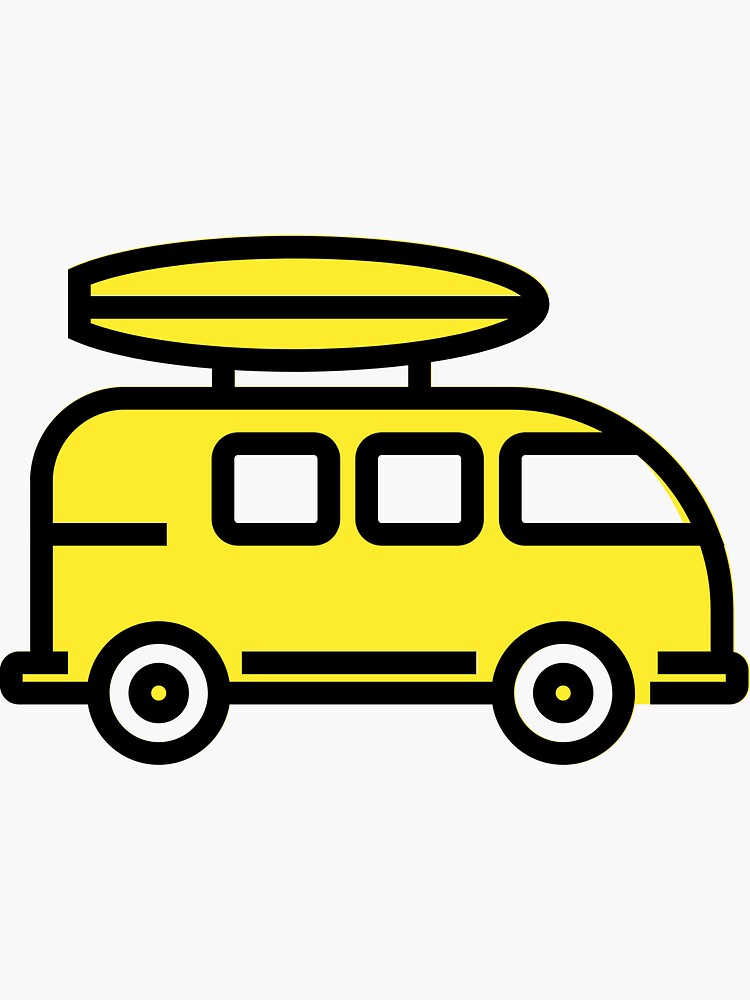 "Beach Car" Sticker for Sale by StarFive | Redbubble