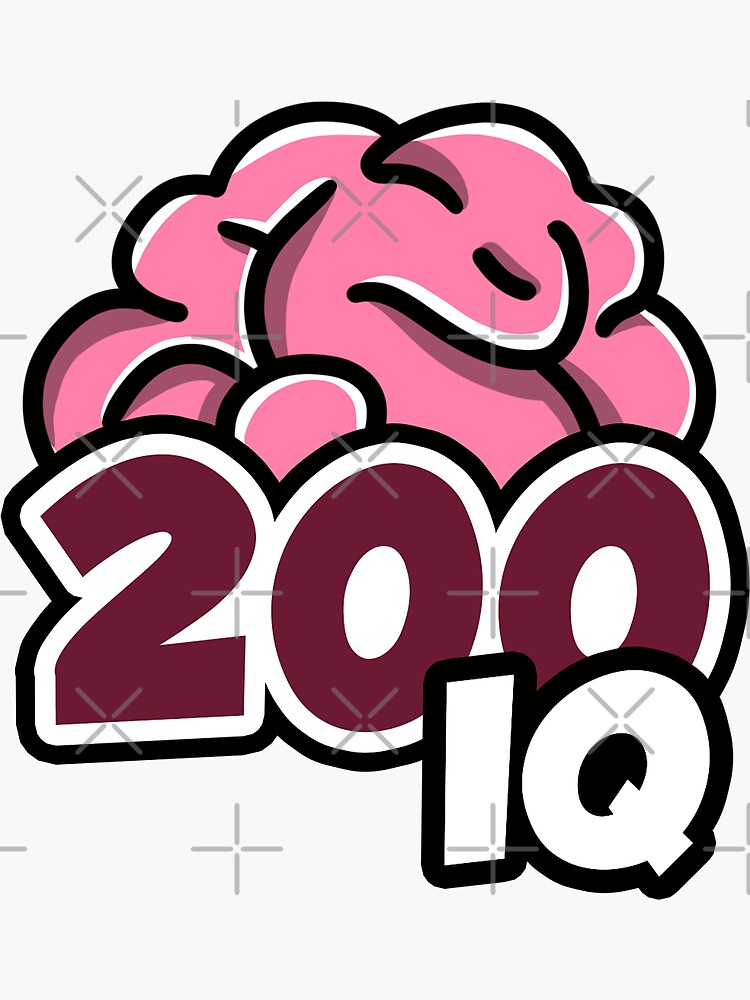"200IQ Logo Design" Sticker for Sale by MeydeyDesign | Redbubble