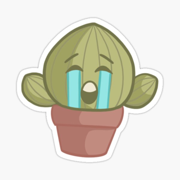 "Crying Cactus" Sticker by Lilinfinity | Redbubble