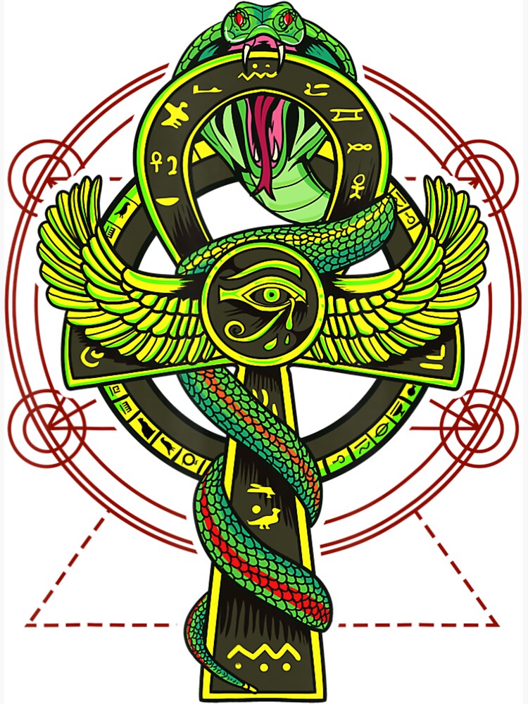 "Eye Of Horus Ankh Serpent Snake Hieroglyphs" Magnet for Sale by ...