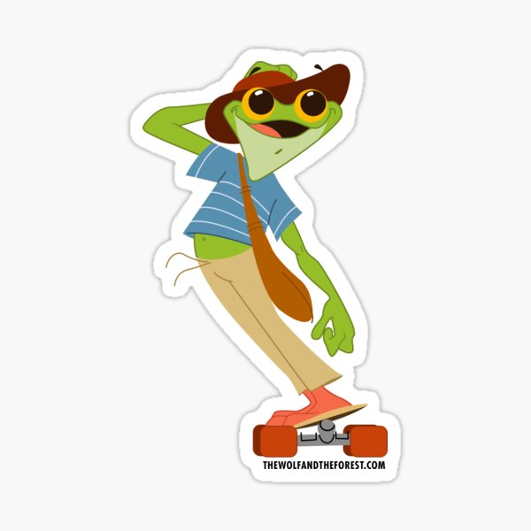 "Longboarding with Caleb" Sticker for Sale by watfanimation | Redbubble