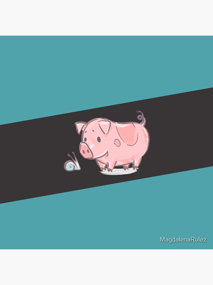 "snail and pig" Sticker for Sale by MagdalenaRulez | Redbubble