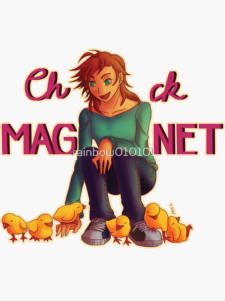 "Chick Magnet" Sticker for Sale by rainbow010101 | Redbubble