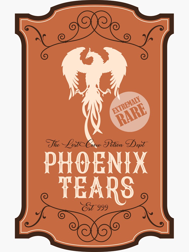 "Phoenix tears label" Sticker for Sale by legateesofmoon | Redbubble