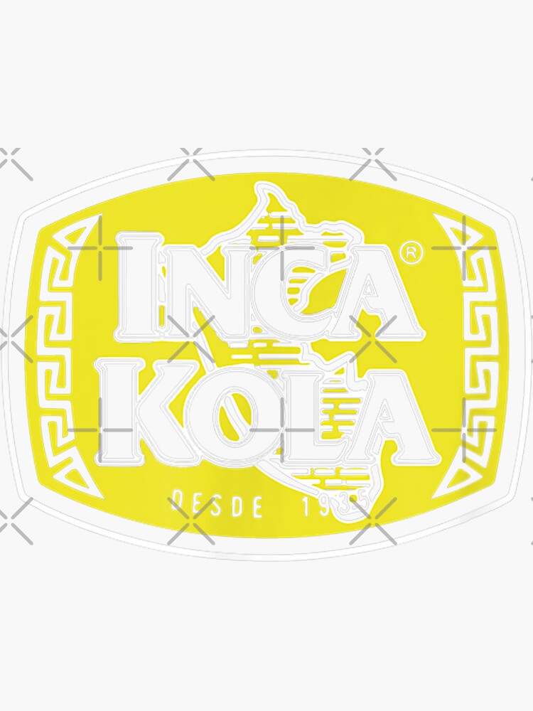 "Inca Kola T Peru Golden Kola Bubblegum Cream Soda T-Shirt 2" Sticker ...