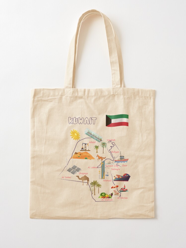 "Kuwait map destinations Landmarks tourist attractions with names of ...