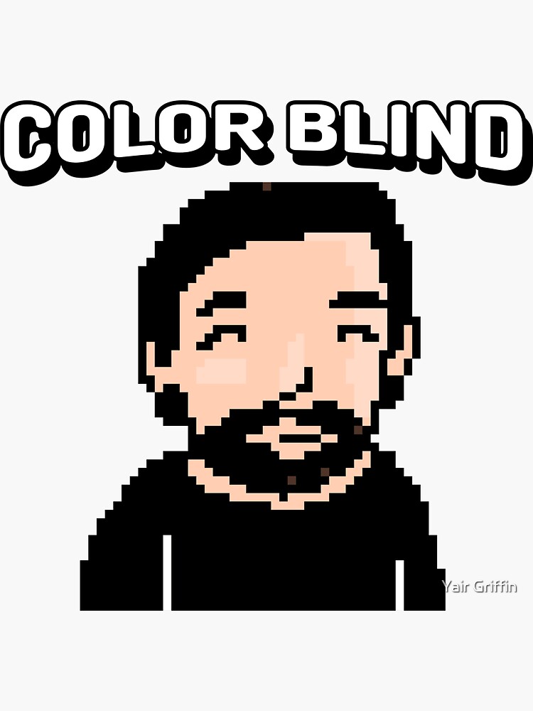 "Color Blind, Funny tommyinnit," Sticker by yairgriffin | Redbubble