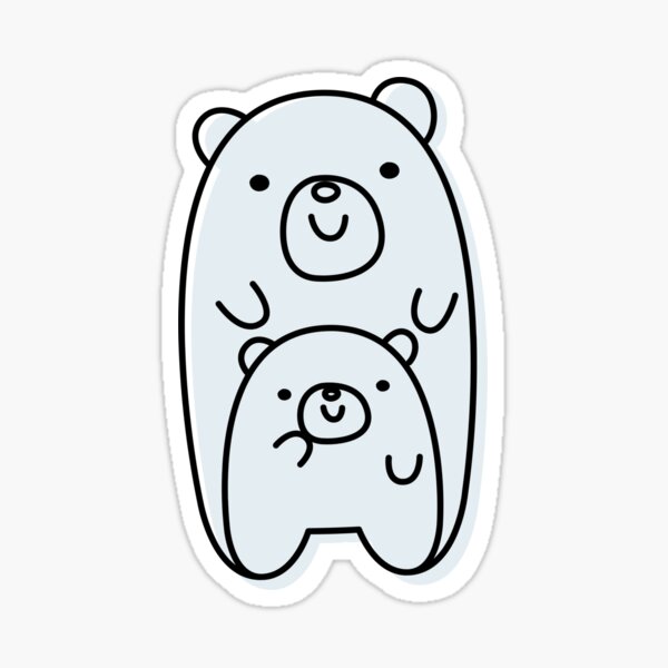 "CUTE BLUE BEAR" Sticker for Sale by Mini-Ti | Redbubble