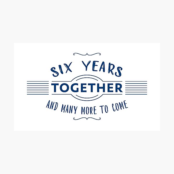 Lámina fotográfica «Cotización del estado de la relación de Six Years ...