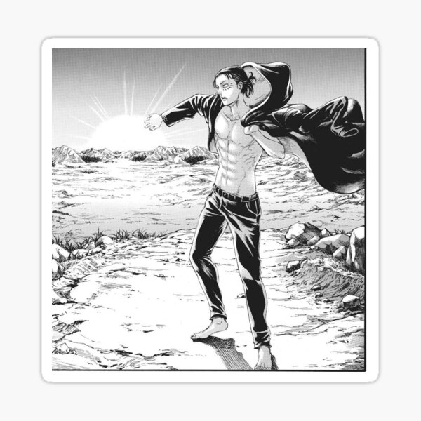 "Eren Yeager Attack On Titan" Sticker by uwuplace | Redbubble