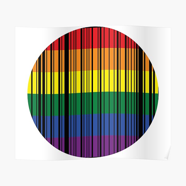 "Rainbow barcode" Poster by Ricogfx | Redbubble