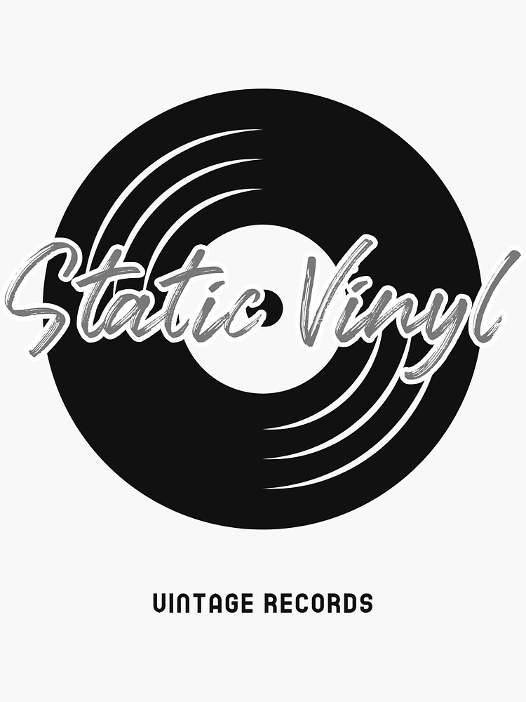 "static vinyl records" Sticker for Sale by GttP | Redbubble