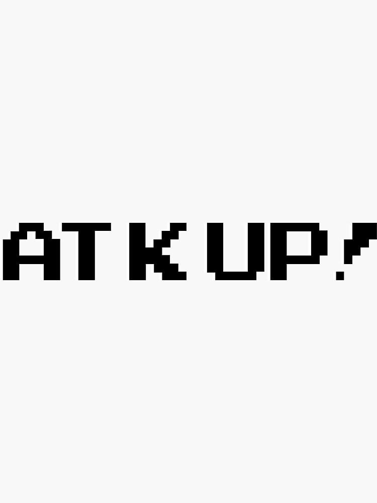 "ATK UP! Attack Points Up Gaming Font" Sticker for Sale by RimPRESSTART ...