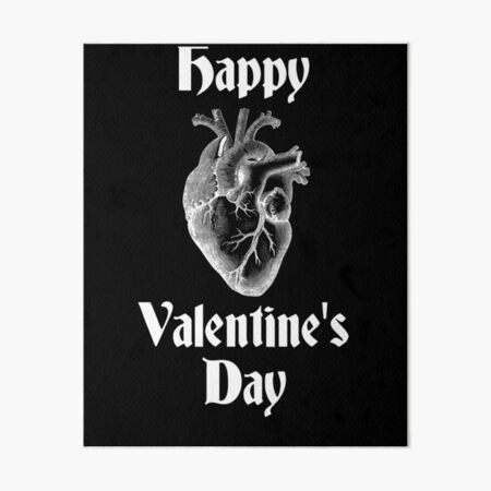 "Happy Valentine's Day Anatomical Heart" Art Board Print for Sale by ...