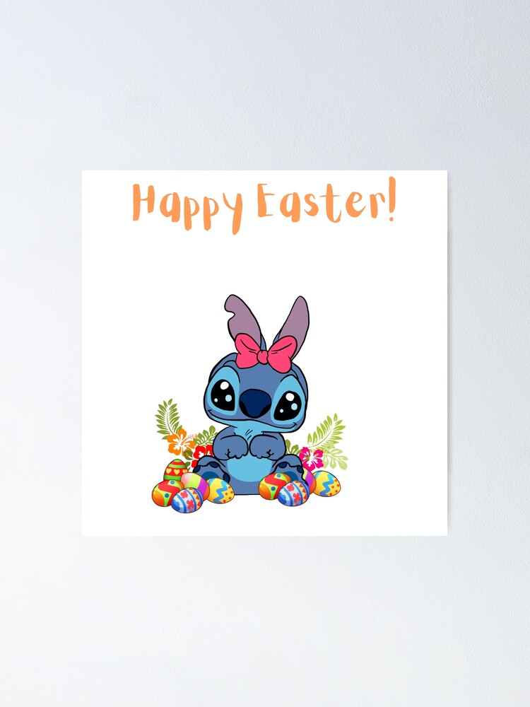 "Stitch Easter fan art" Poster for Sale by Scenic | Redbubble