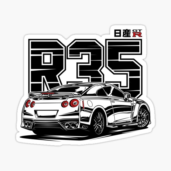 "GTR R35 " Sticker by idrdesign | Redbubble