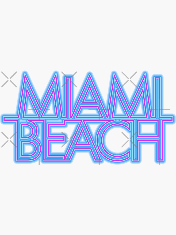 "MIAMI BEACH NEON EFFECT" Sticker by ArtistaShop | Redbubble
