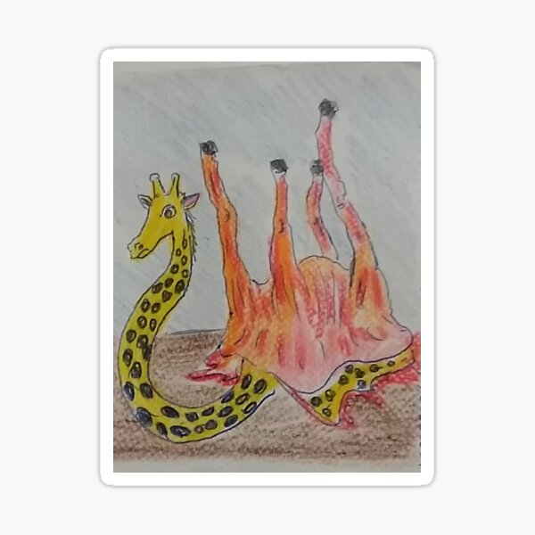"An Inside Out Giraffe" Sticker for Sale by NecroCaticGames | Redbubble