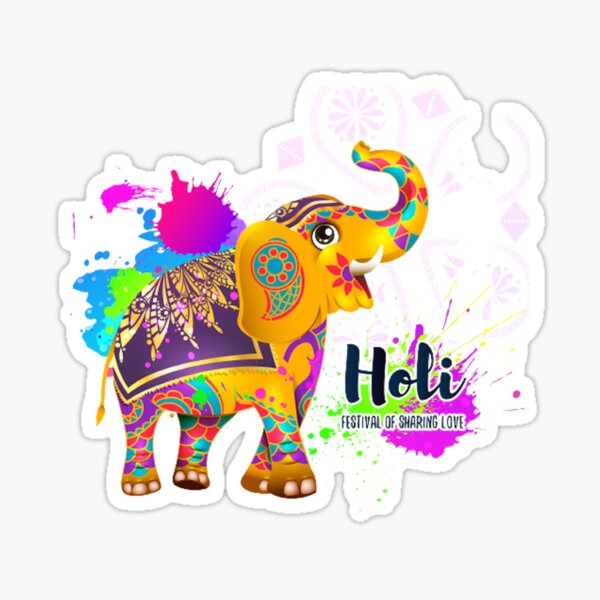 "happy holi 2021" Sticker for Sale by TIMEOFGIFT | Redbubble