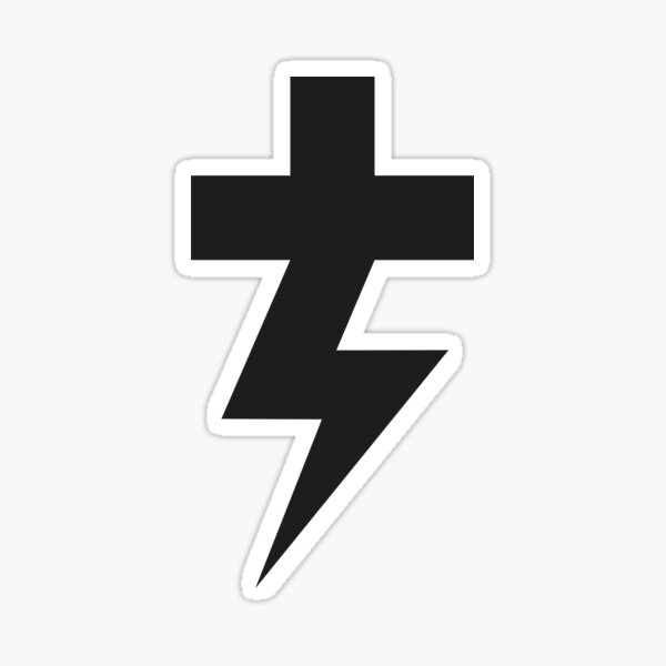 "Lightning cross" Sticker for Sale by AmeliaAsciutto | Redbubble