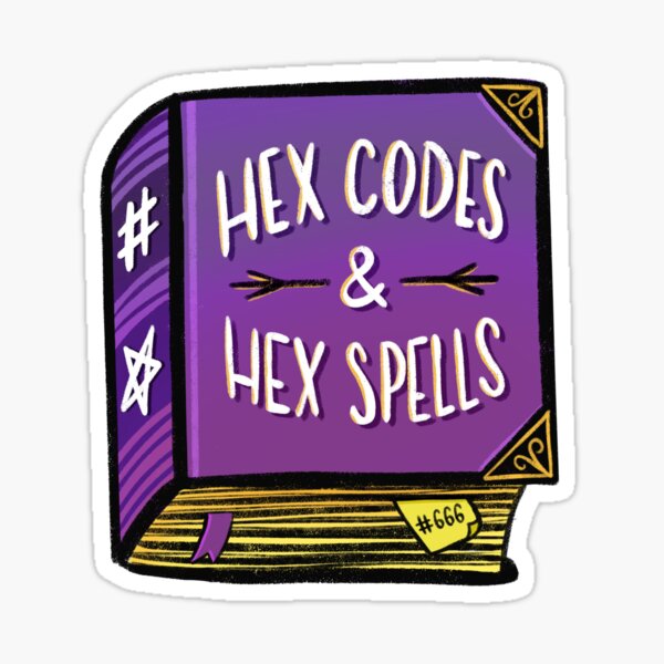 "Hex codes & hex spells" Sticker for Sale by hellgy | Redbubble