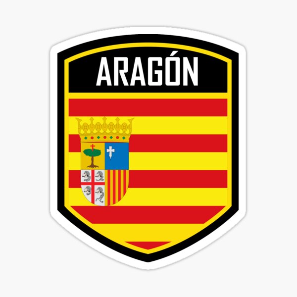 "Aragón Spain Flag Emblem" Sticker for Sale by T-warrior | Redbubble