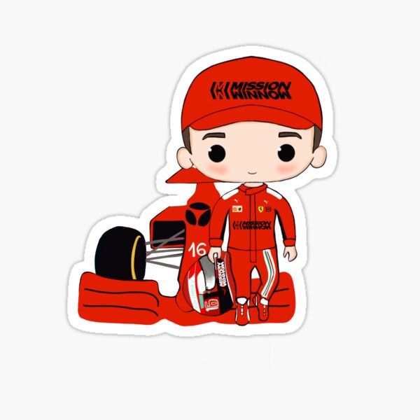 "Charles Leclerc" Sticker by cutedrivers | Redbubble