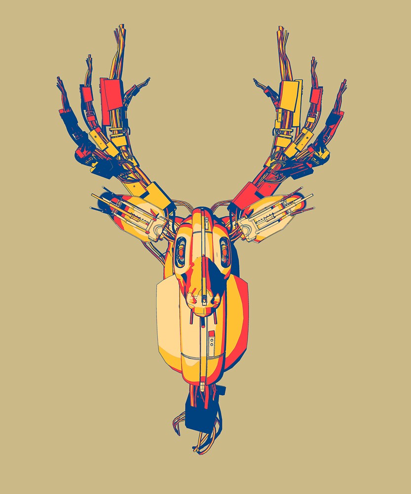"CYBORG DEER" by ARMOR TECH/ | Redbubble