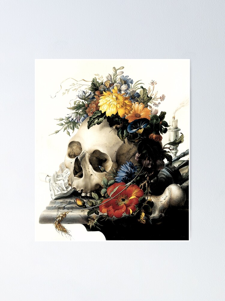 "Skull - Vanitas Still Life by Herman Henstenburgh" Poster for Sale by ...