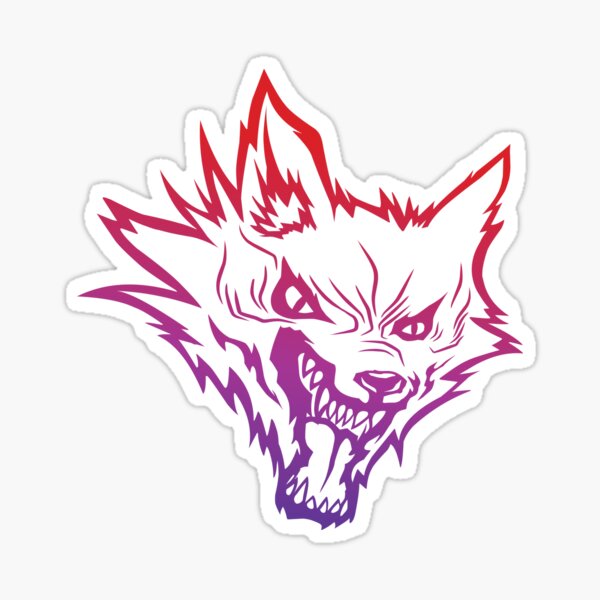 "angry wolf" Sticker for Sale by hadighumman | Redbubble