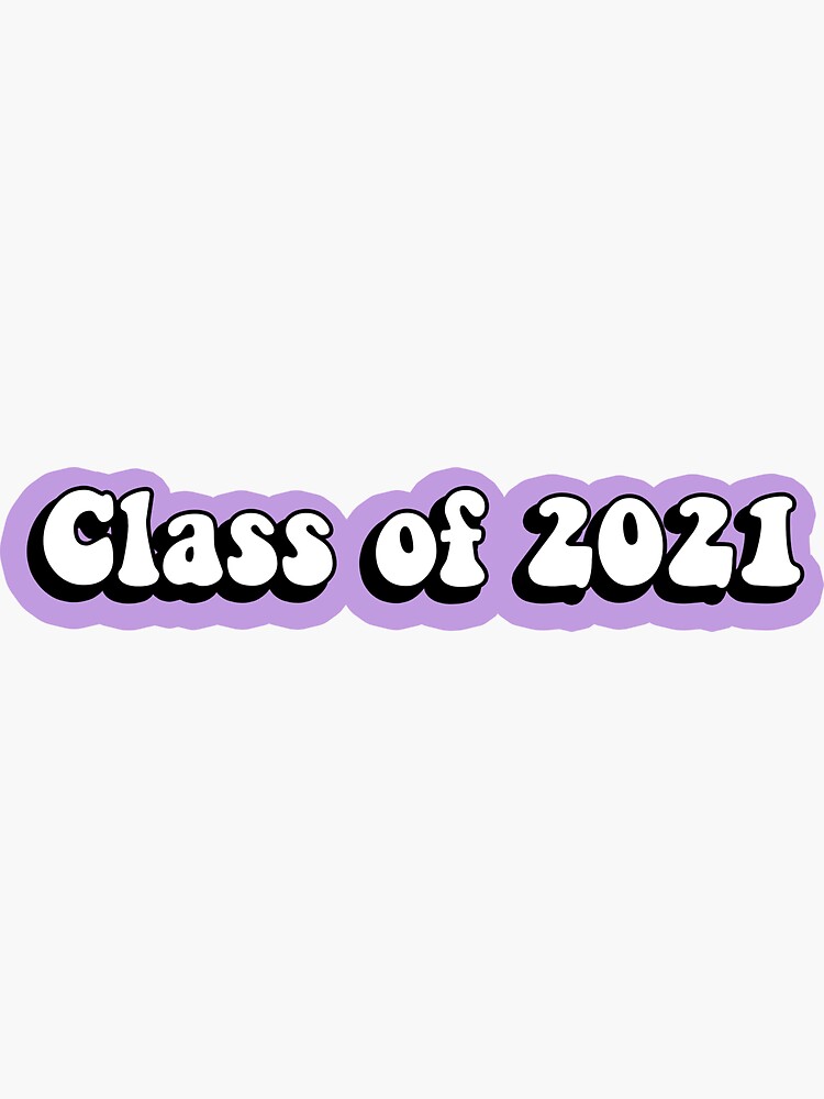 "Class Of 2021 Purple" Sticker for Sale by Peony-Designs | Redbubble
