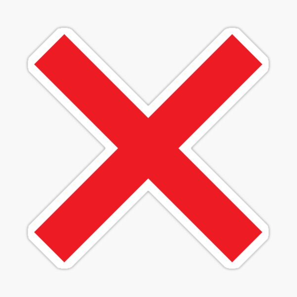 "Big X" Sticker for Sale by Citizen of Trash | Redbubble