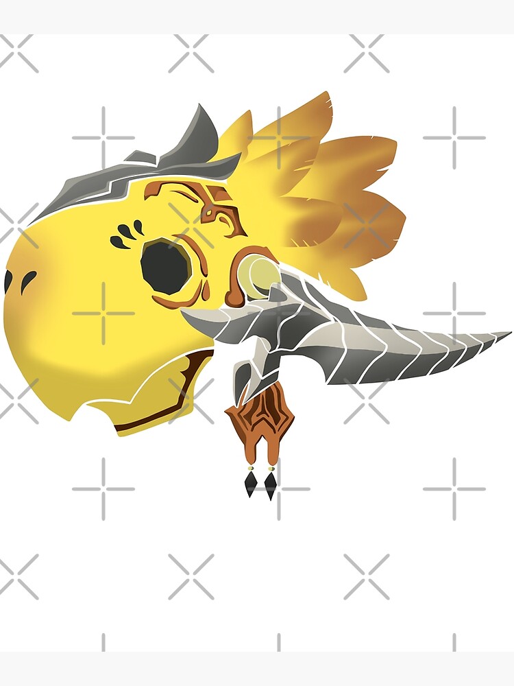 "Chocobo Mask (Final Fantasy)" Poster for Sale by Fantasyhaze | Redbubble