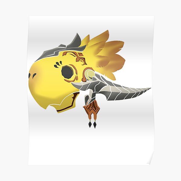 "Chocobo Mask (Final Fantasy)" Poster for Sale by Fantasyhaze | Redbubble